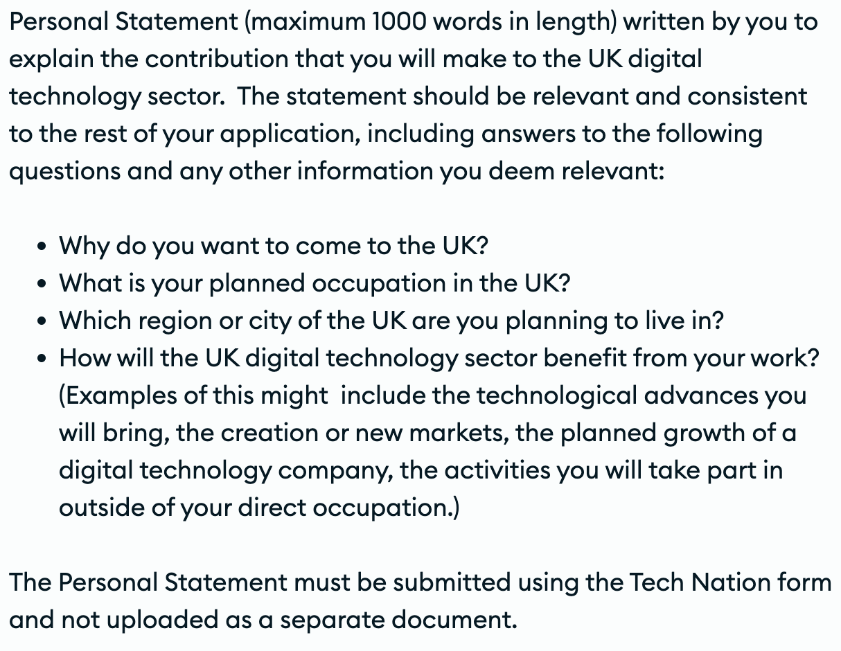 How to write your Tech Nation personal statement | Edgewater Legal